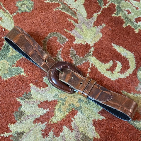 Joan & David | Accessories | 8s Joan David Brown Tortuise Leather Belt ...